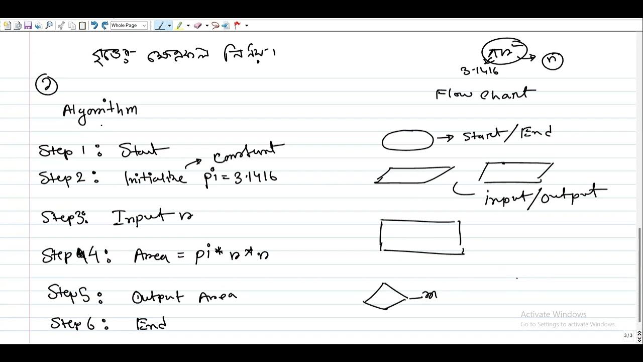 Algorithm and Flow Chart Part 01 HSC IISCT C programming - YouTube