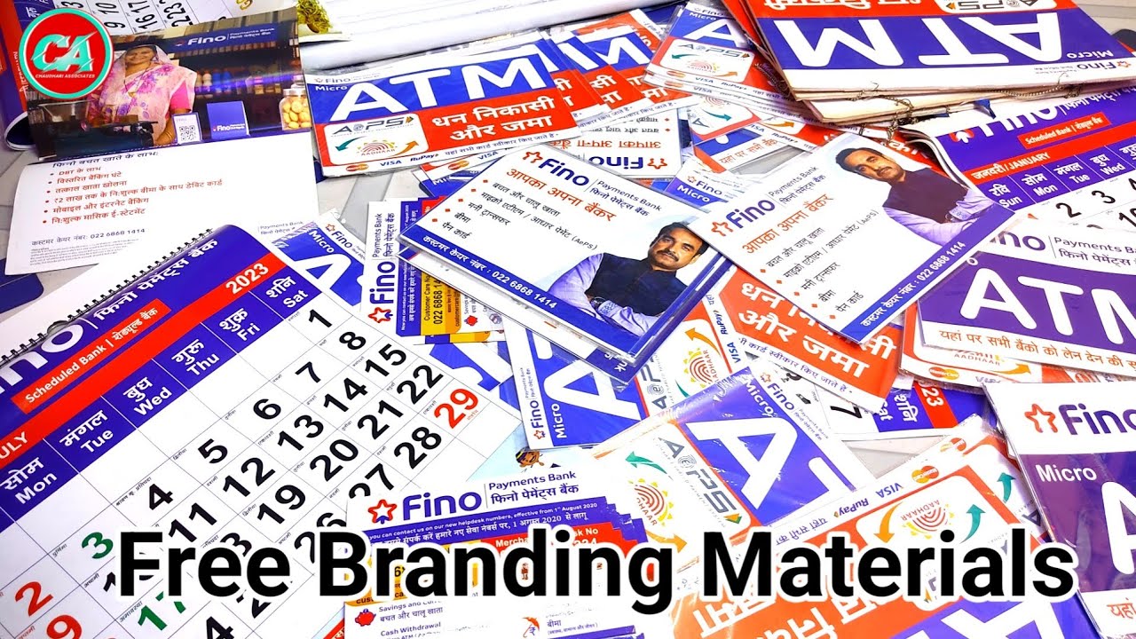 Fino Bank New 2023 Branding Materials Unboxing, Fino Bank Free Poster ...
