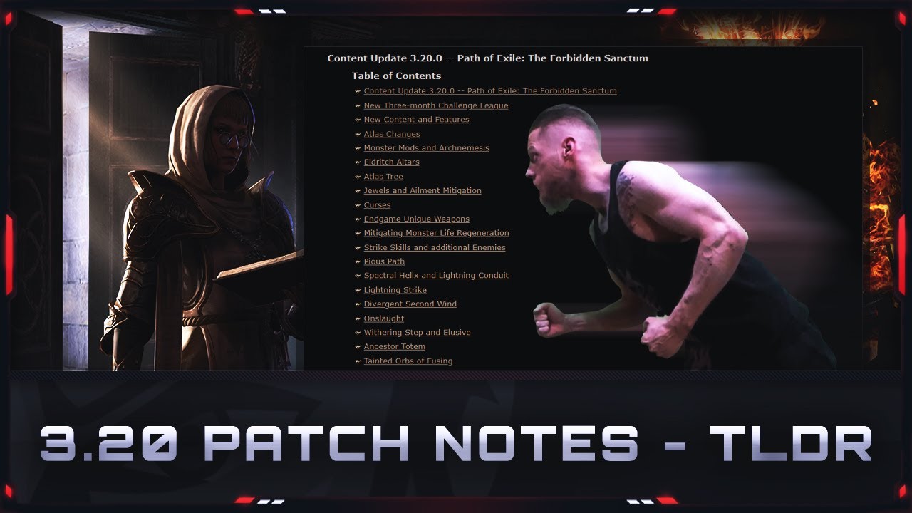[PATH OF EXILE | 3.20] – TLDR; PATCH NOTES! - YouTube