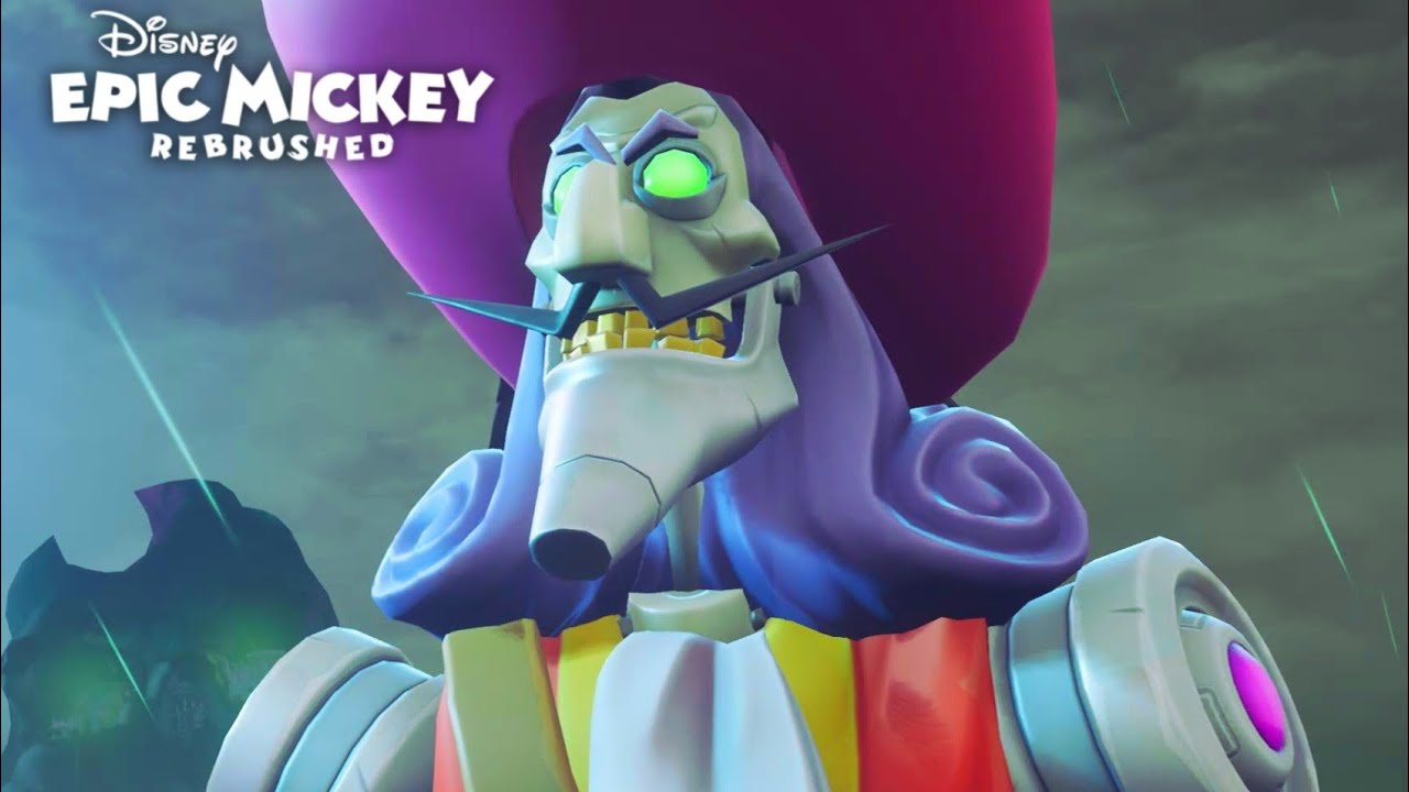 Disney Epic Mickey Rebrushed, Animatronic Captain Hook Boss - YouTube