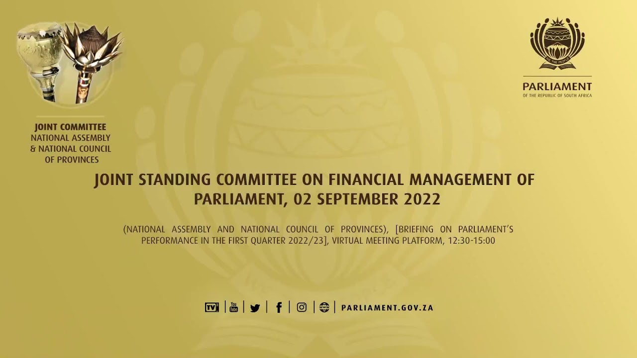 Joint Standing Committee on Financial Management of Parliament, 02 ...
