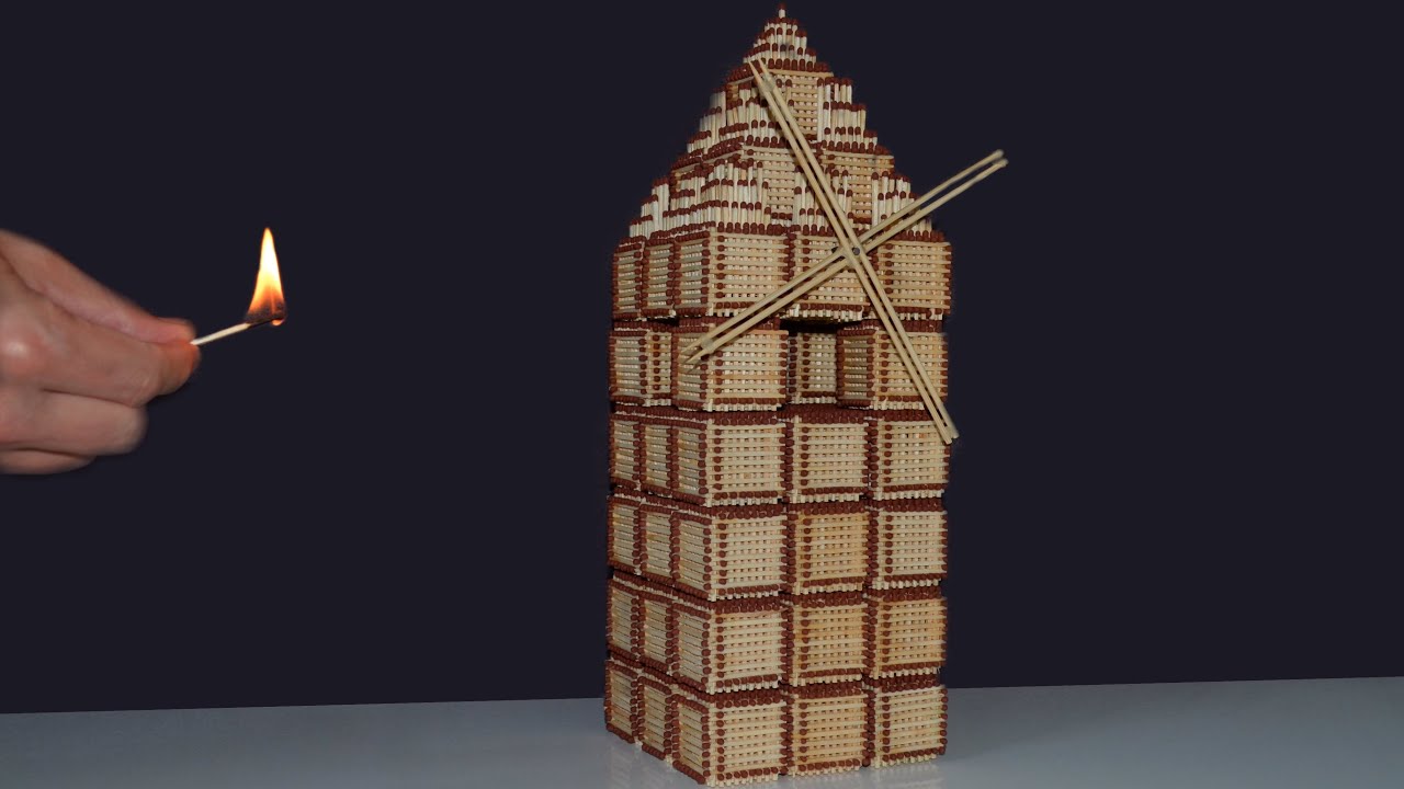 How to Build Mill from Matches Without Glue - YouTube