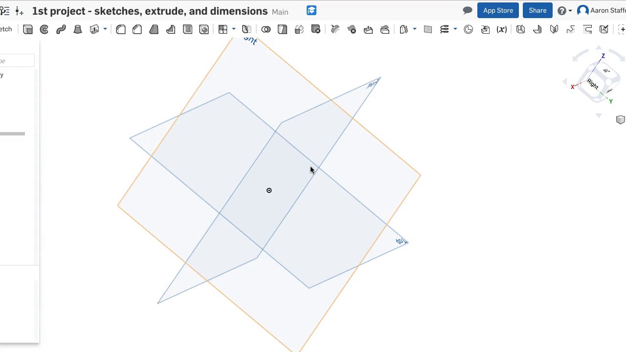onshape getting started + sketch, dimension, and extrude - YouTube