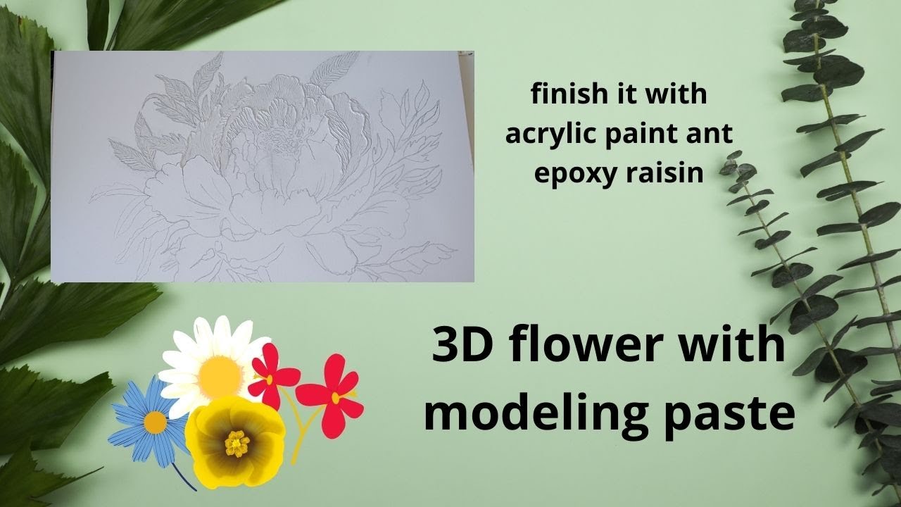 making a flower with 3d modeling paste part 8 - YouTube
