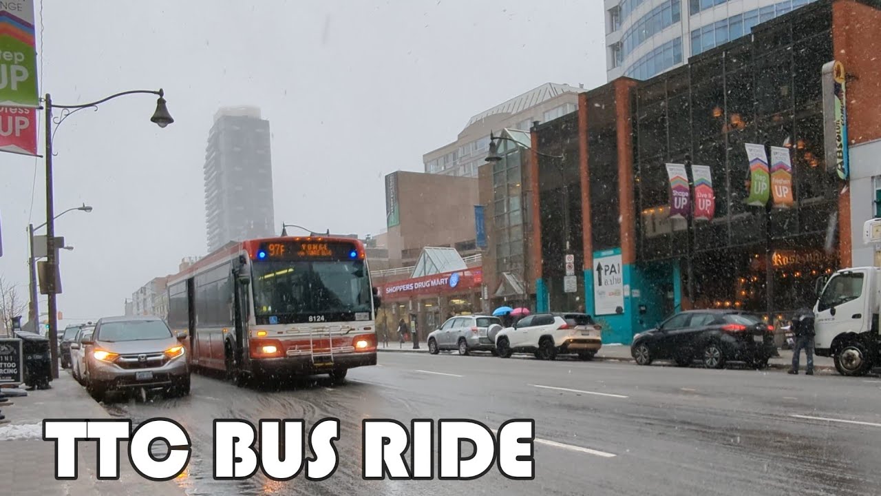 TTC Route 97 Short Bus Ride From Orchard View Blvd to Davisville ...