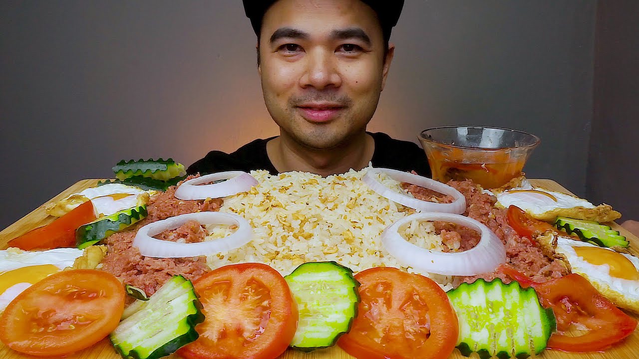 CORNSILOG | CORNED BEEF / FRIED RICE / FRIED EGG | Mukbang Asmr - YouTube