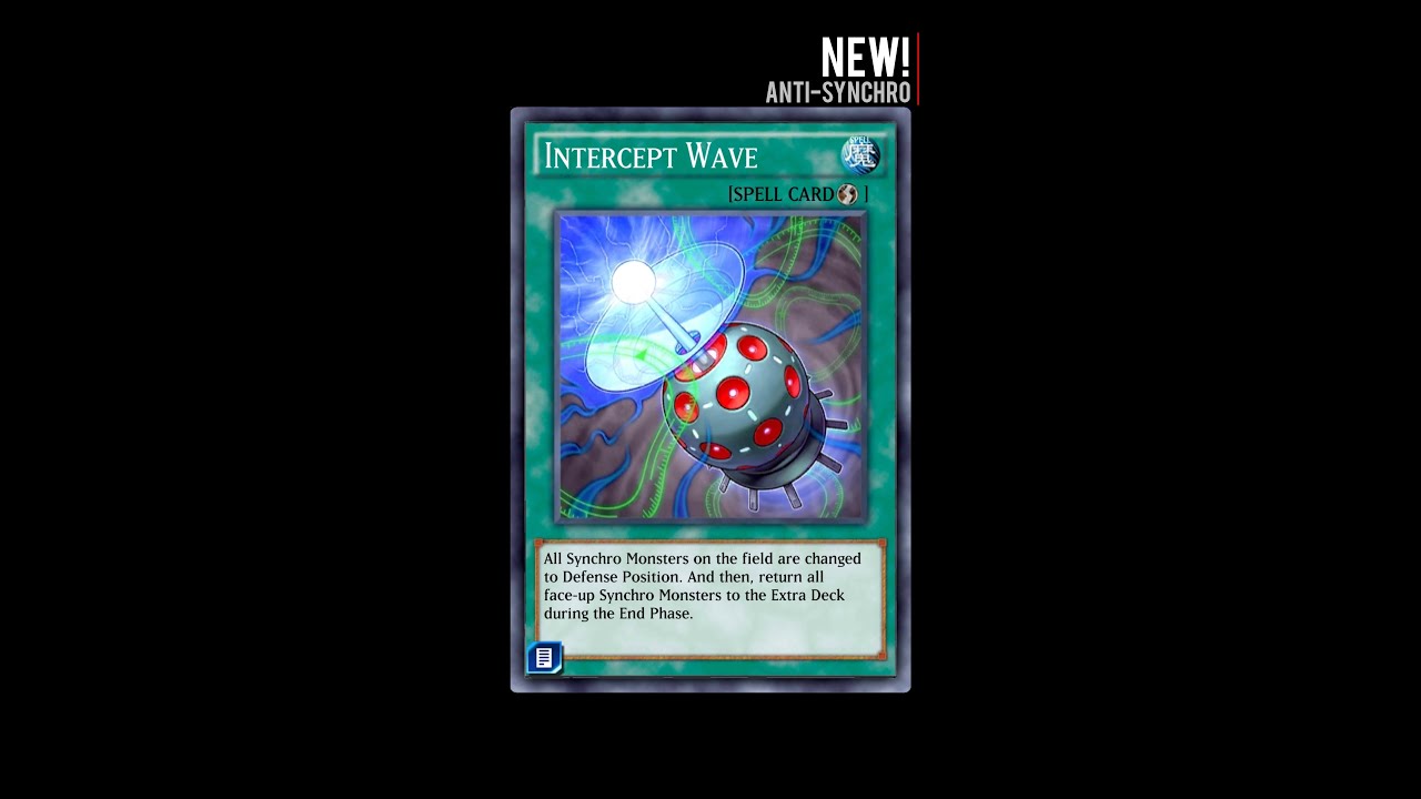 Yugioh Duel Links - New! Anti-Synchro Card: Intercept Wave - YouTube