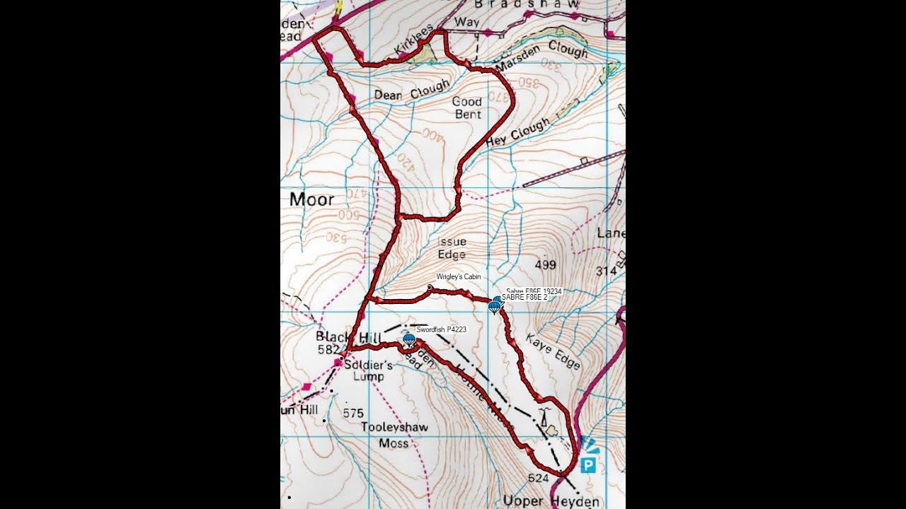 Holme Moss, Black Hill, Swordfish and Sabre Wrecks, Wrigley's Cabin ...