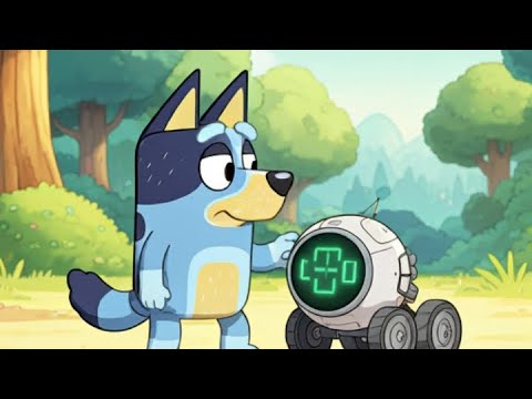 Bluey working with robot - Kids cartoon - YouTube