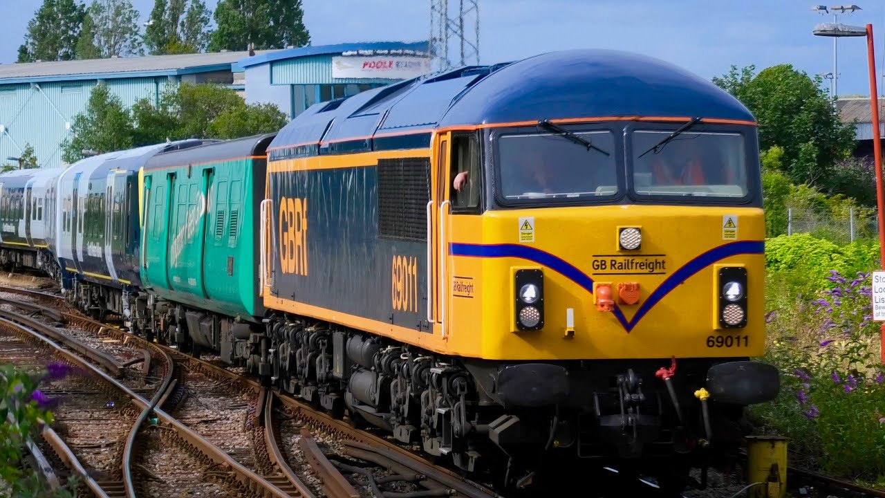 GBRf 69011 Dragging Refurbished SWR Class 458/4 - 458426 Passes Poole For Bournemouth - July ...