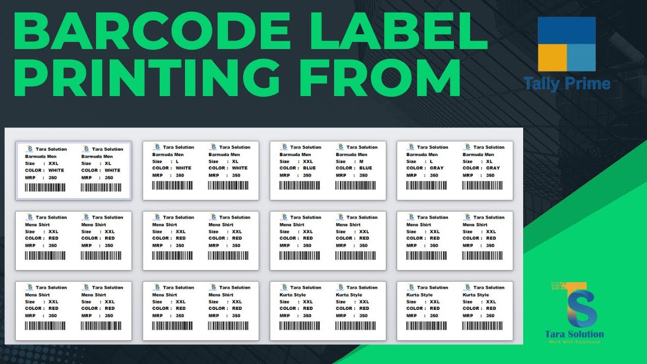 Generate Barcode label From Tall - YouTube