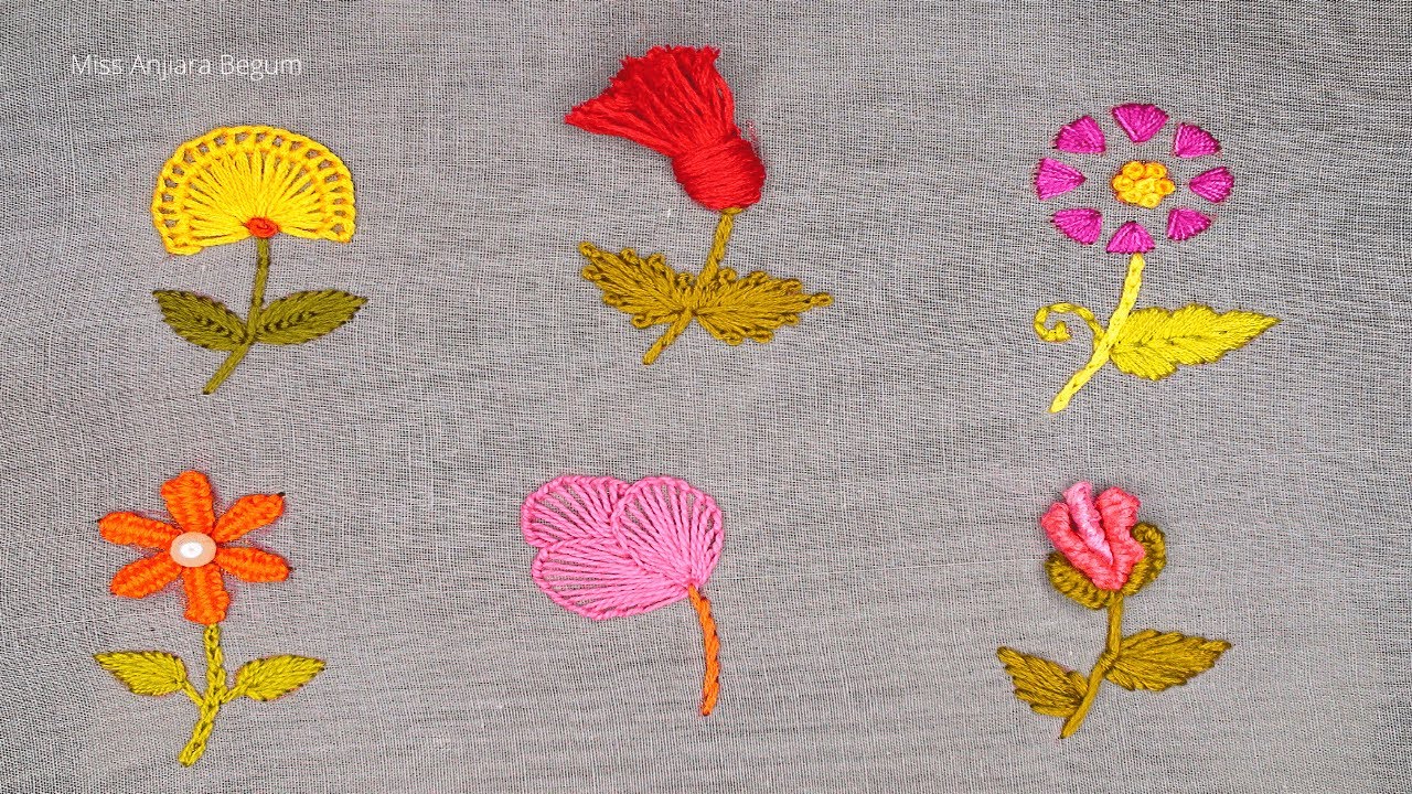 Cute small Flower Embroidery Designs, 6 Flower Embroidery Designs New ...