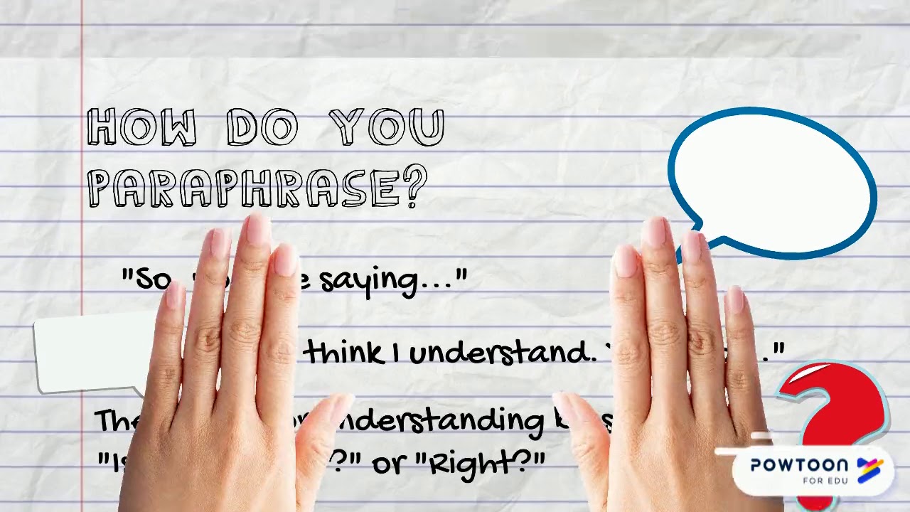 Paraphrasing for Academic Conversations - YouTube