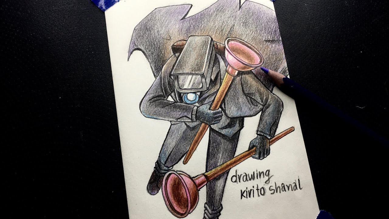 Drawing camera man plunger | skibidi toilet “ fan art” - YouTube