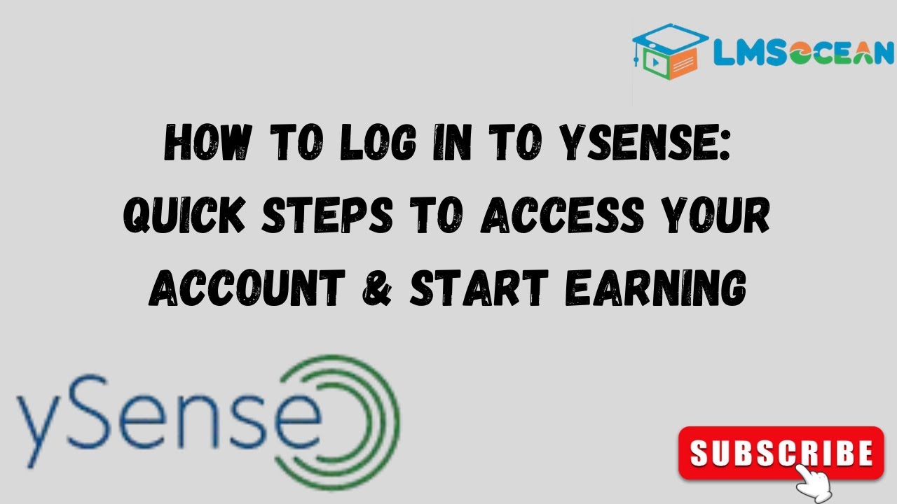 How to Log In to Ysense: Quick Steps to Access Your Account & Start ...