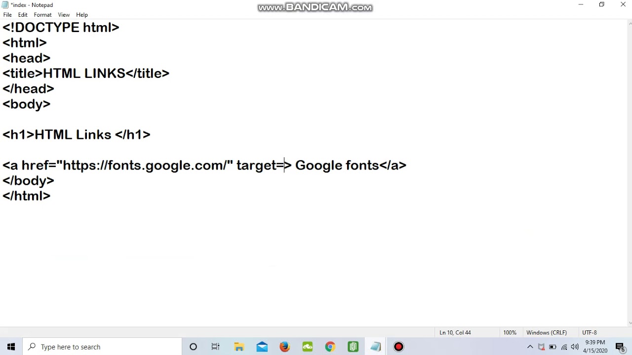 html link, target attribute - YouTube