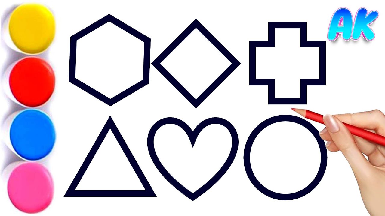 Shapes name for toddlers with colors name - YouTube