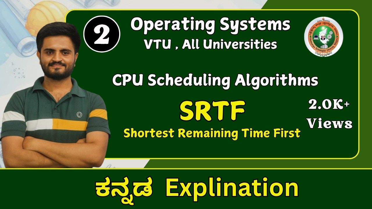 SRTF - Preemptive SJF ( cpu scheduling ) - one shot | Operating Systems ...