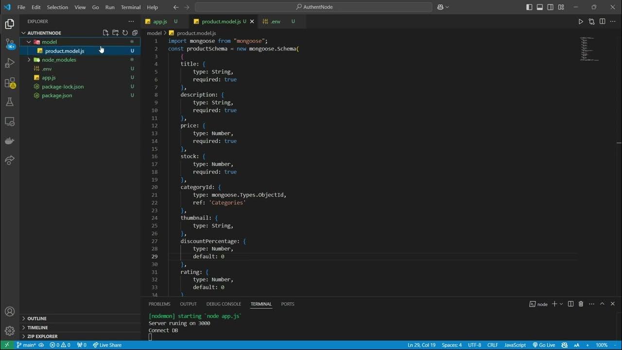 9 Xác thực phân quyền trong nodejs import mongoose user - YouTube