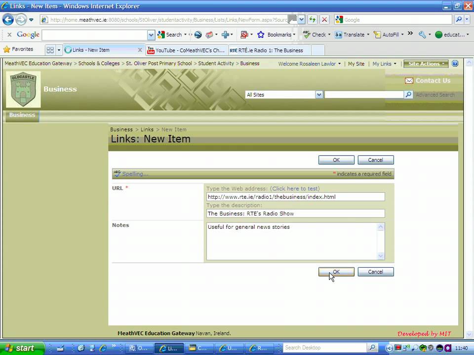 Add Useful Links onto a webpart - YouTube