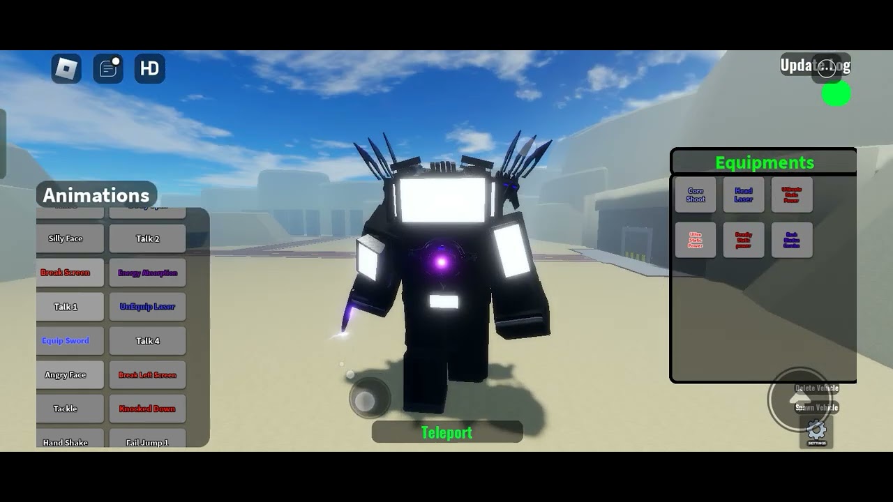 Roblox | Super Flush Universe | animation And Equipment Of Titan Tv man ...