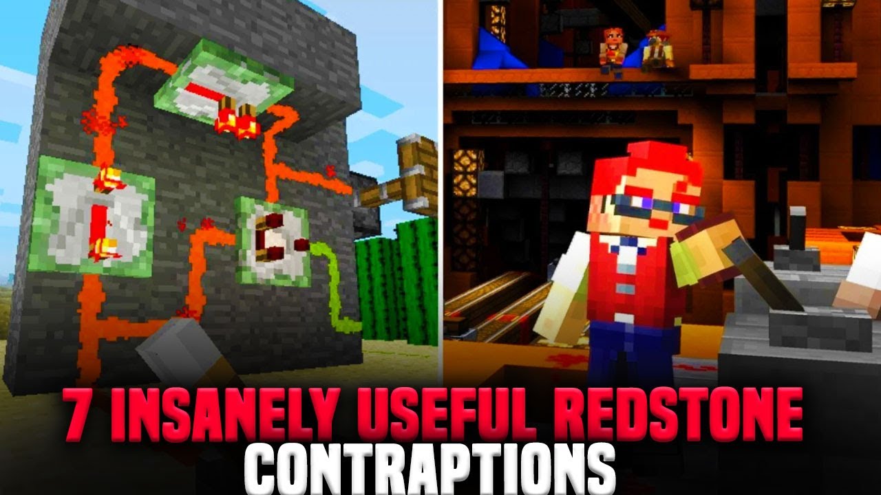 7 Insanely Useful Redstone Contraptions - YouTube