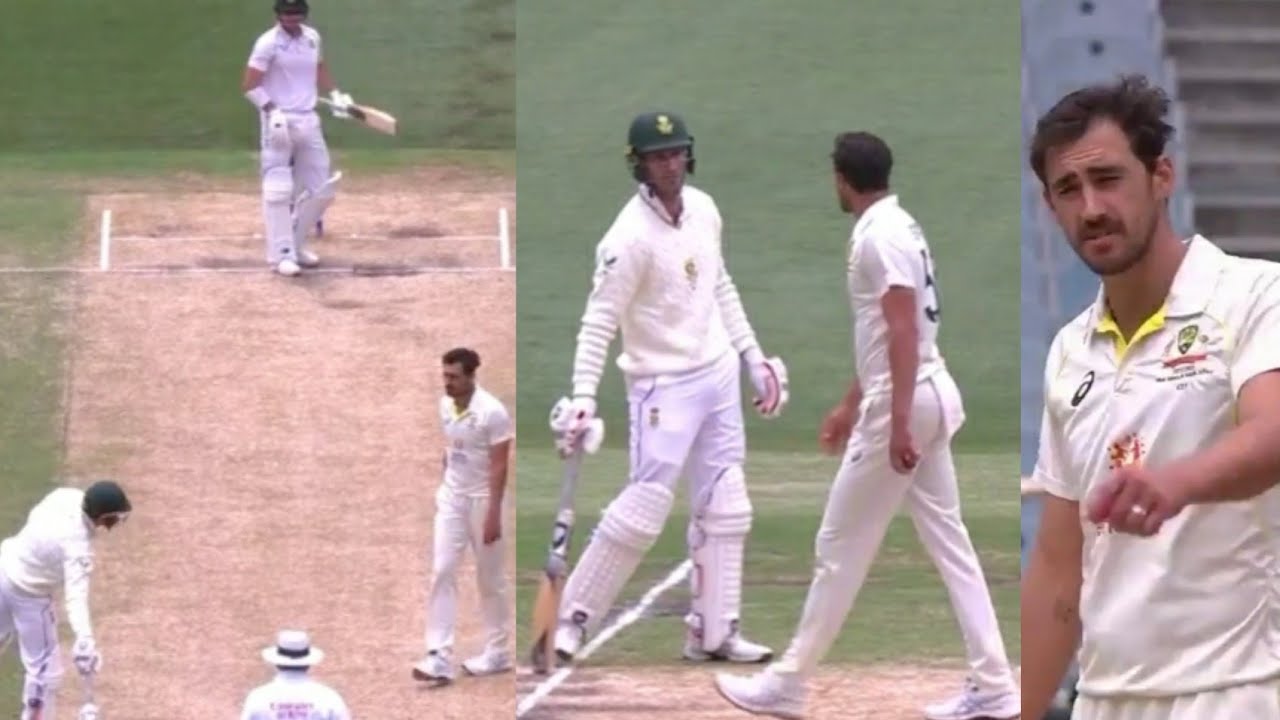 Angry Mitchell Starc warned Theunis De bruyn to not leave his crease ...
