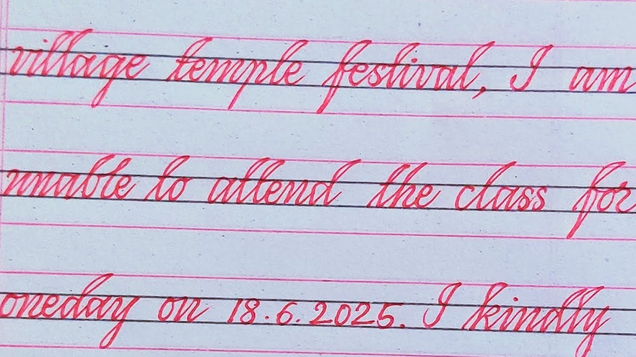 Leave application for going to temple festival/ temple festival/how to ...