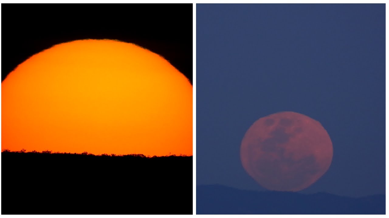 Sunsets & Full Moon Rising at the same time in Australia PART 1 ...