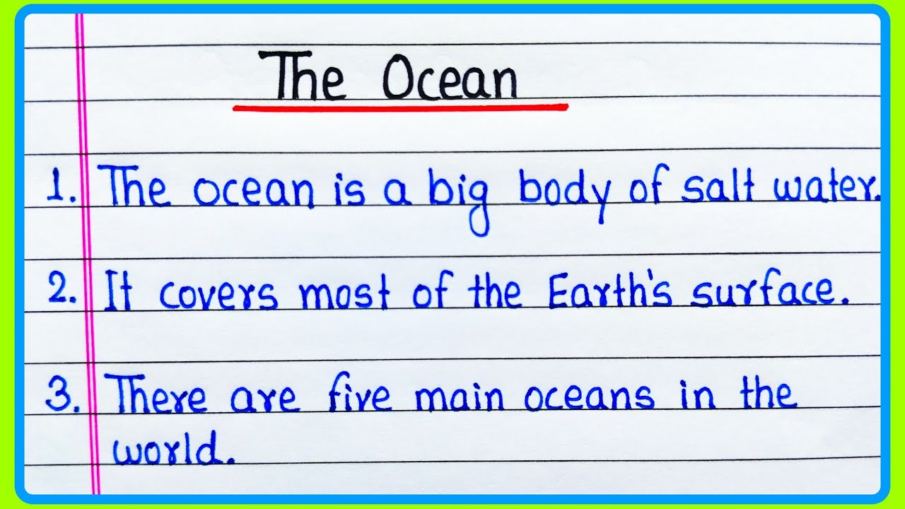 10 lines on Ocean in English | Essay on ocean | Ocean essay | Ocean ...