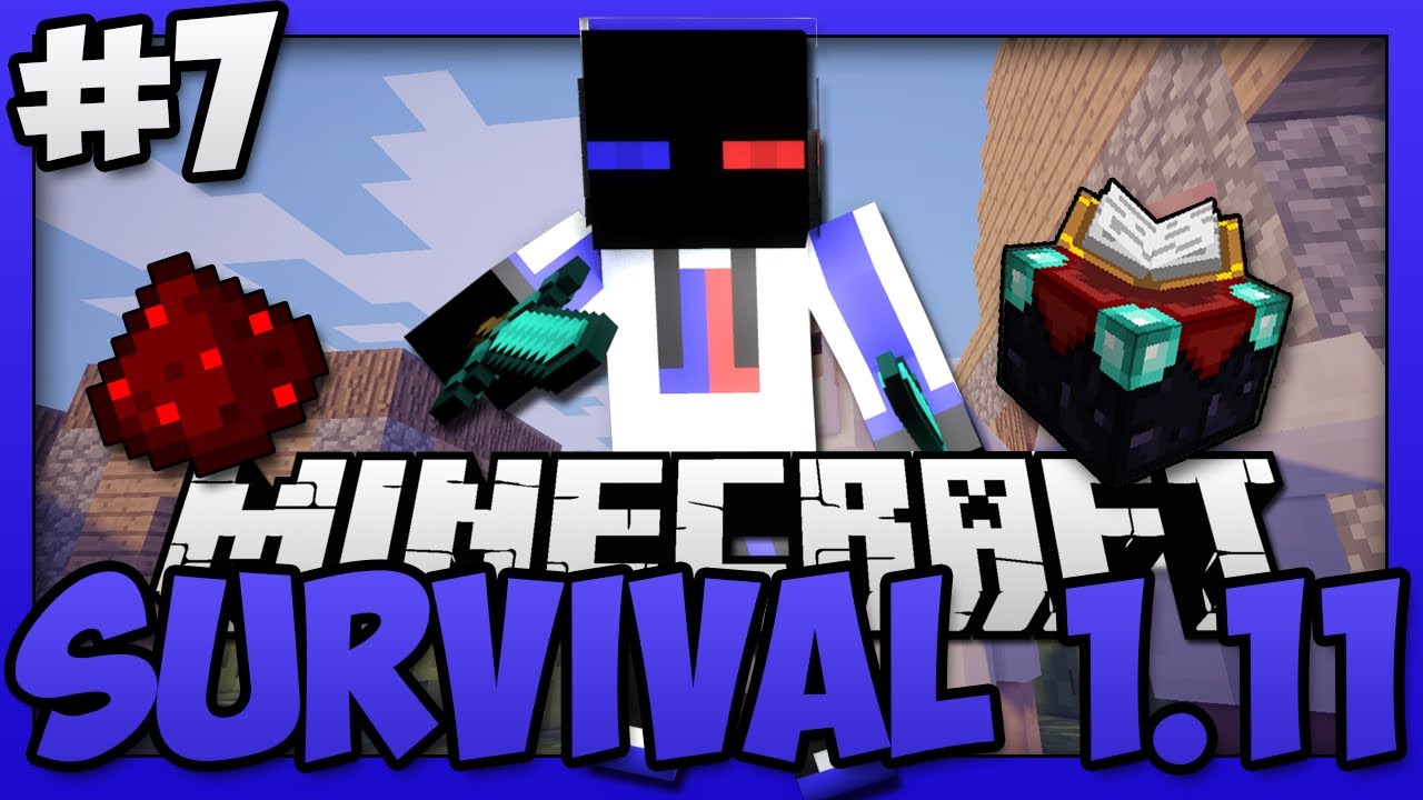 Minecraft - Survival Vanilla Version 1.11 - Redstone Enchanting Table Room (Tutorial) - YouTube