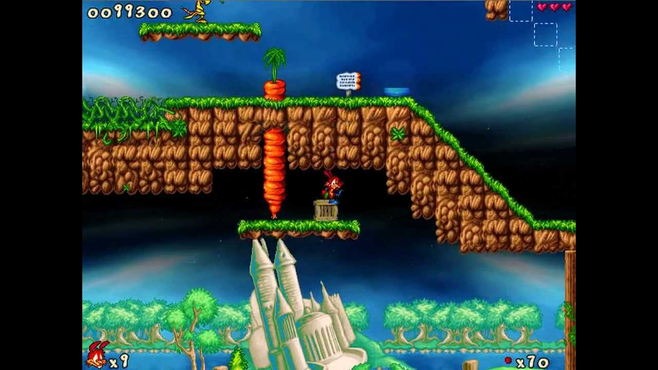 Jazz Jackrabbit 2 Formerly a Prince: Tossed Salad - Spaz gameplay - YouTube