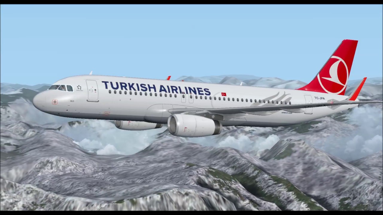 AIRBUS A320 232 TURKISH AIRLINES LANDING AT GENÈVE INTL AIRPORT FS9 HD ...