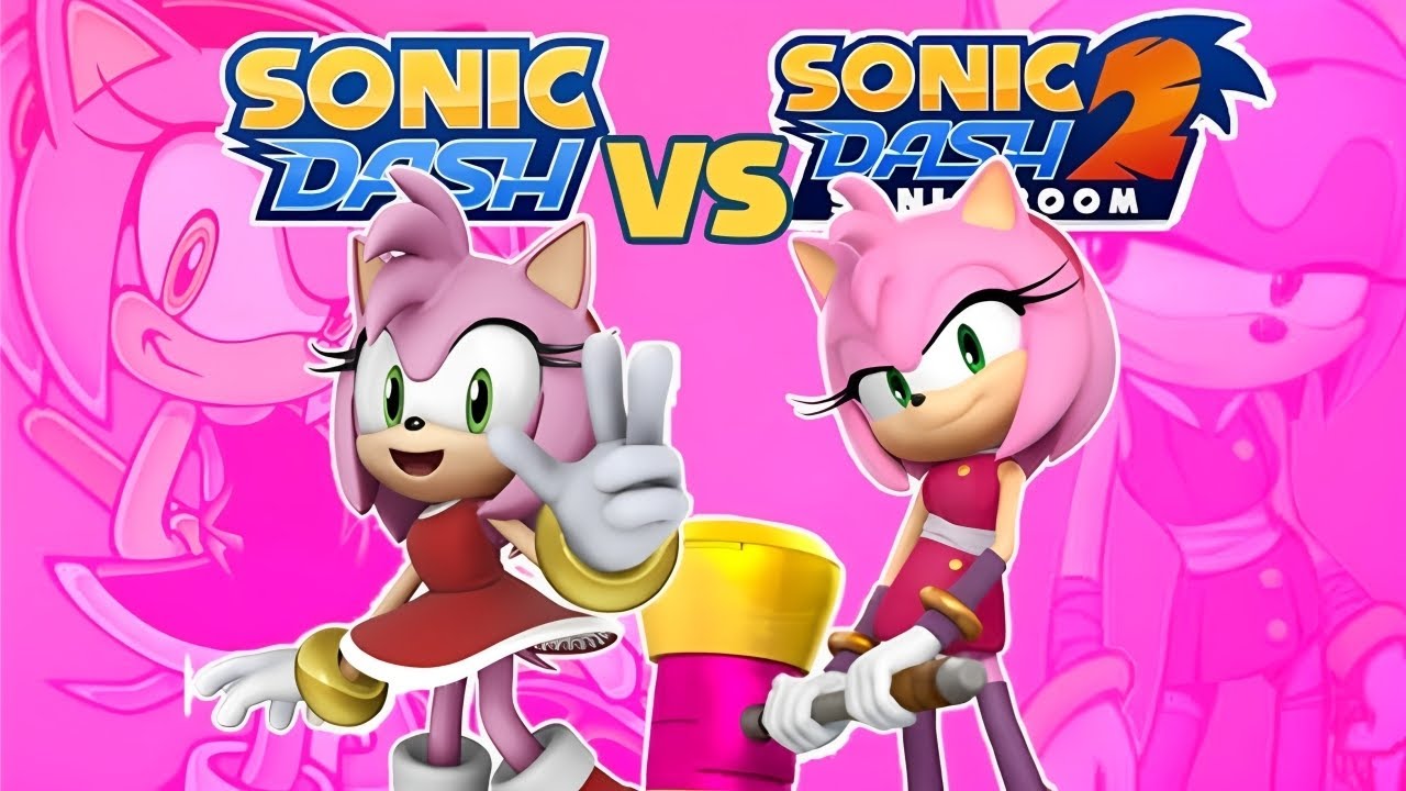 Sonic Dash Amy Rose VS Sonic Dash 2 Amy Rose Sonic Boom 🤩🥰💕 - Gameplay ...