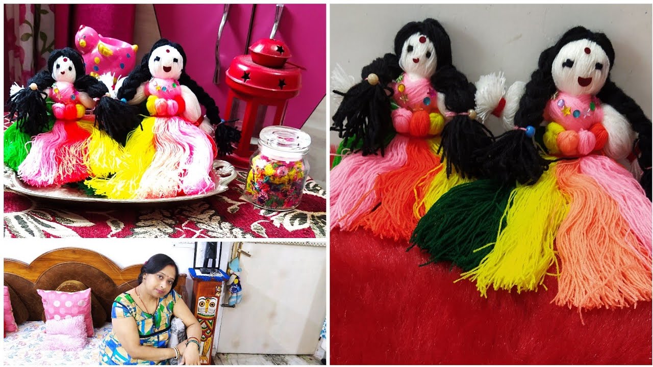 Beautiful woolen doll craft - YouTube