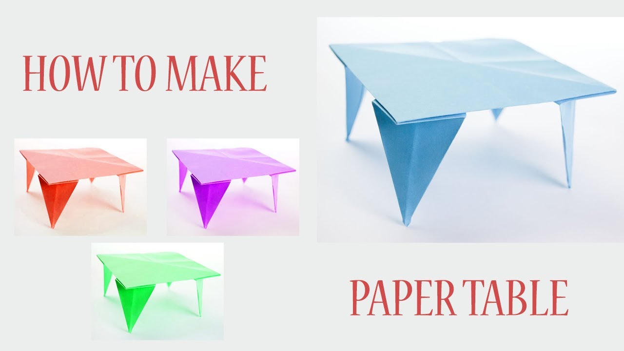 How to make a origami paper Table. - YouTube