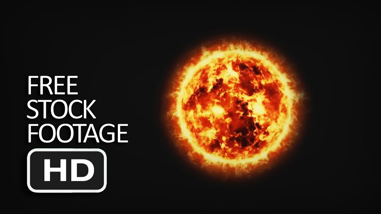 Free Stock Footage - Realistic Sun Black Background - YouTube