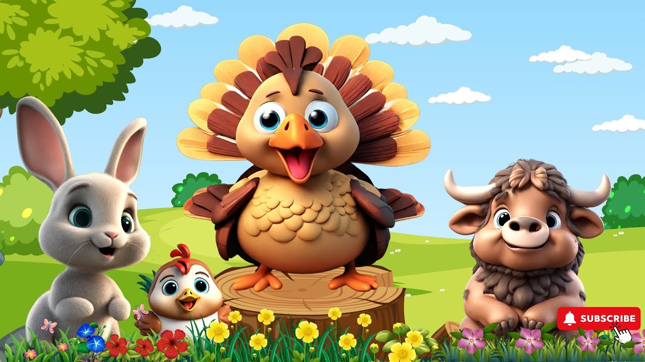 Lovely Animal Sounds: Turkey, Rabbit, Buffalo, Rooster | Music For ...