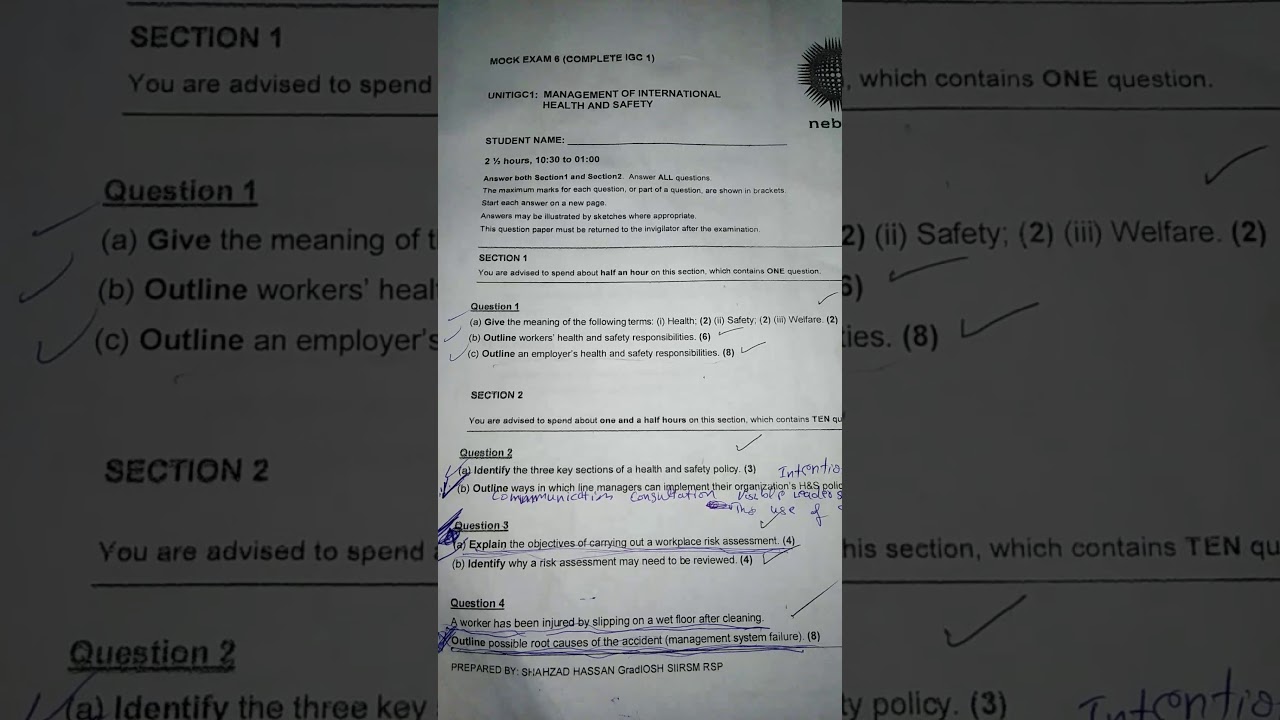 4 December, 2019 nebosh past paper - YouTube