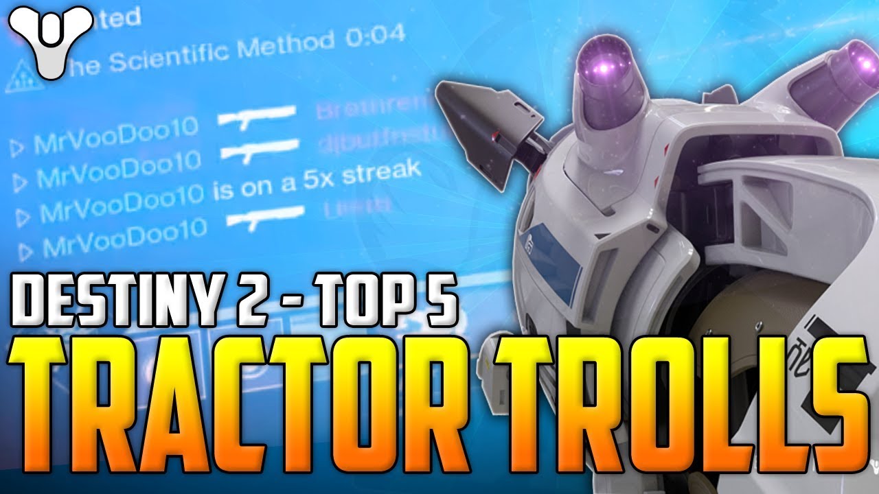 TRACTOR CANNON TROLLS!! / Destiny 2 - Top 5 Funny Tractor Cannon Plays ...