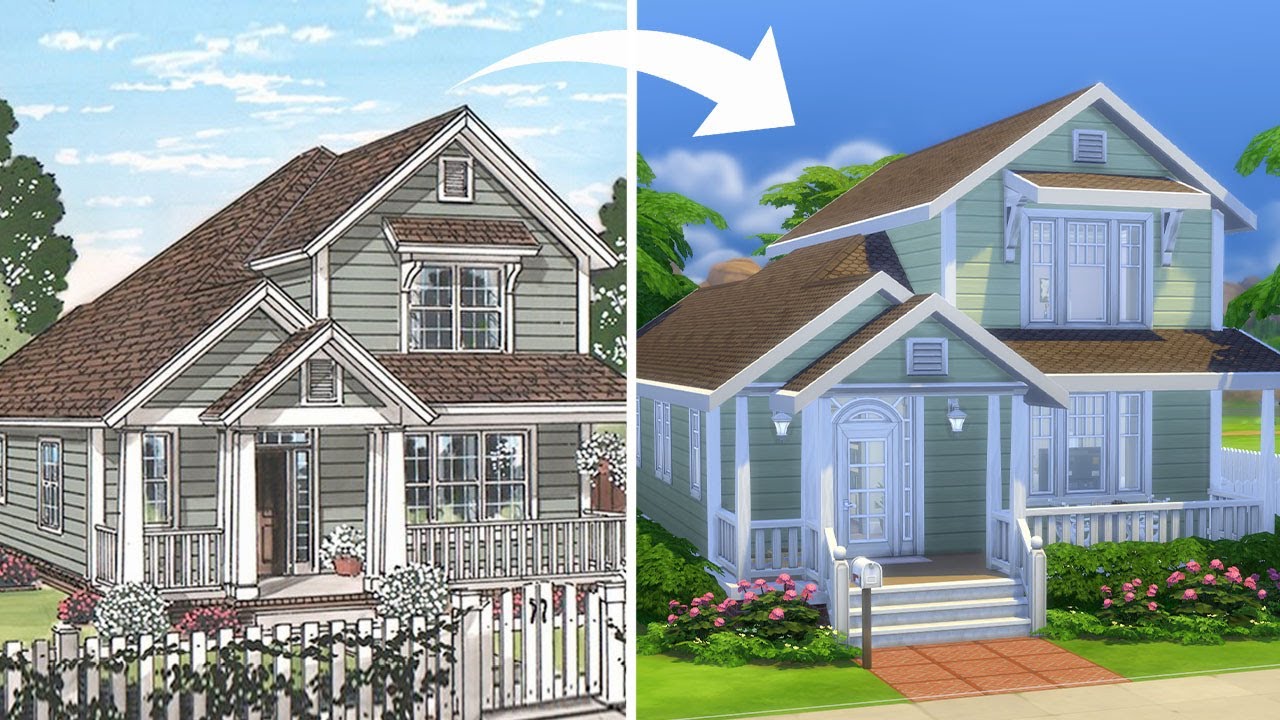 I tried to recreate a real house in The Sims 4 - YouTube