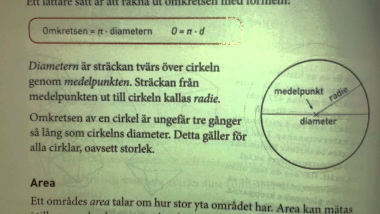 cirkel omkrets och diameter - YouTube