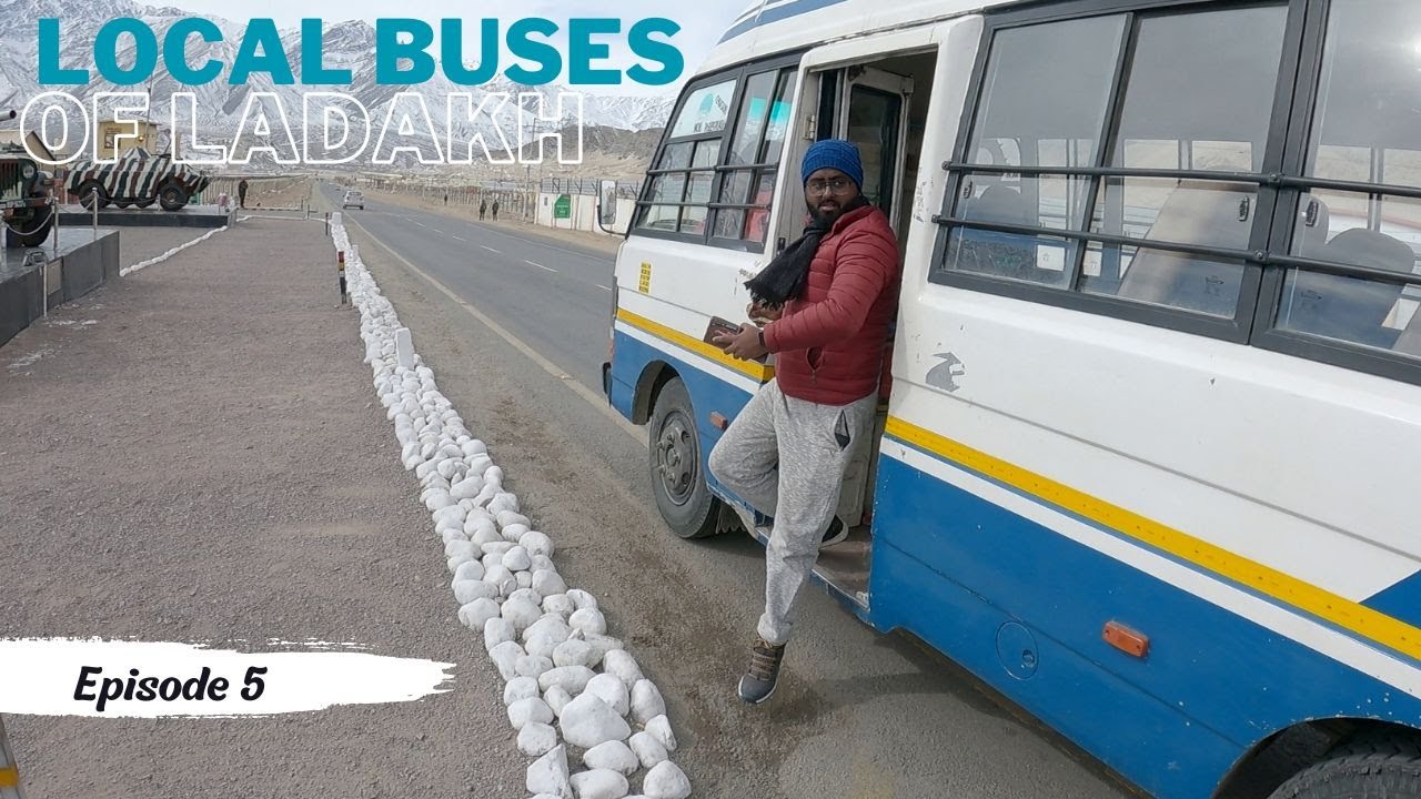 Exploring Leh in a local bus | How good is the local bus service in ...