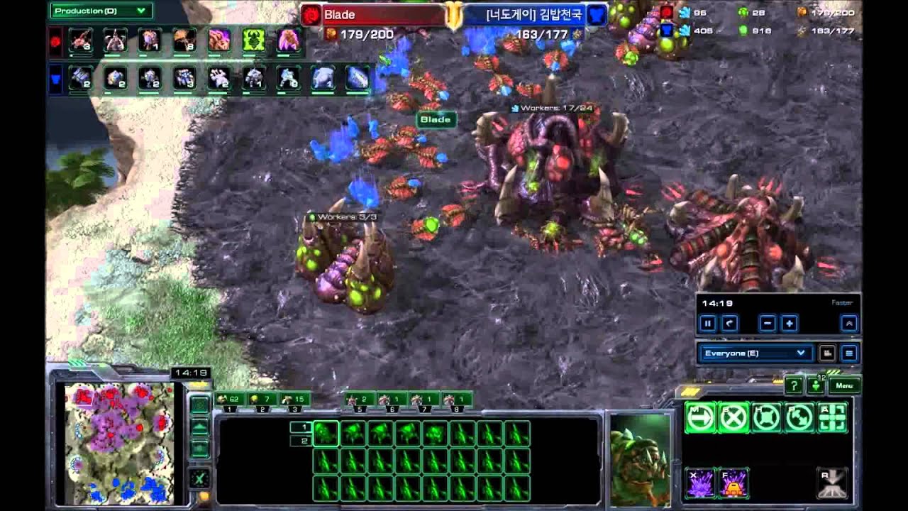 Zerg Versus Terran Muta/Ling/Bane/swarmhost + transitioning - YouTube