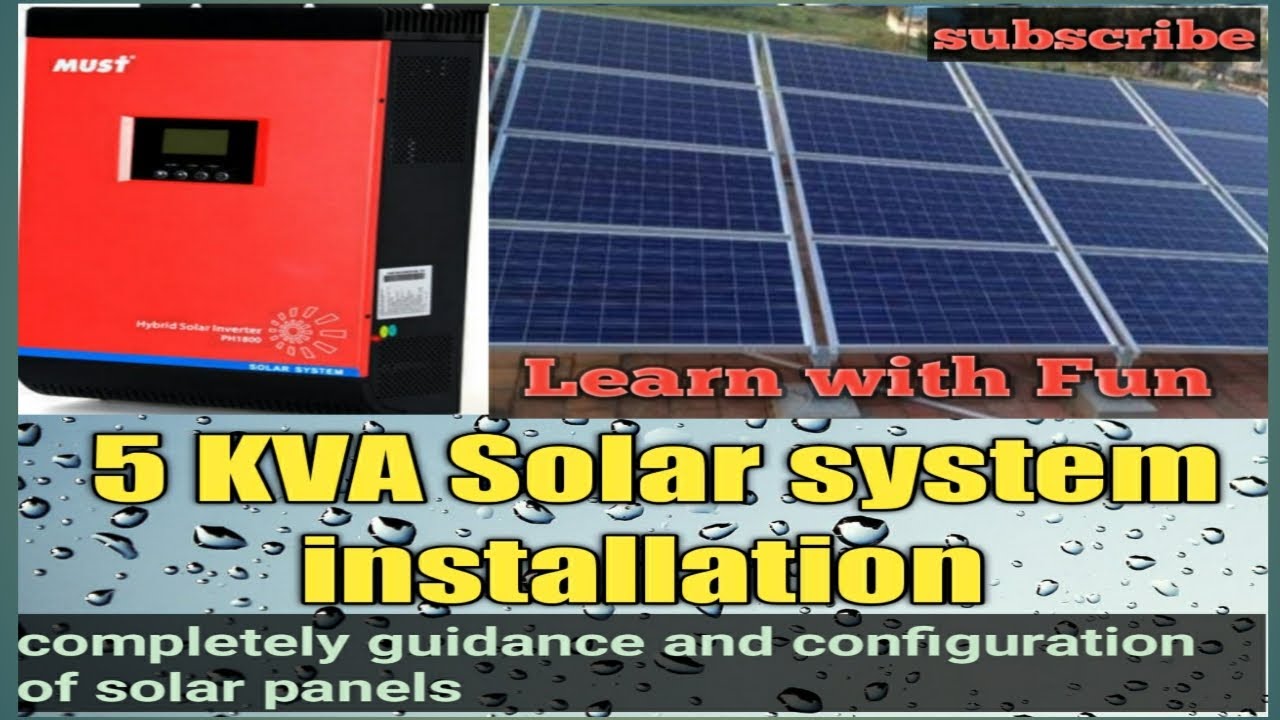 5 kva solar system installation - YouTube