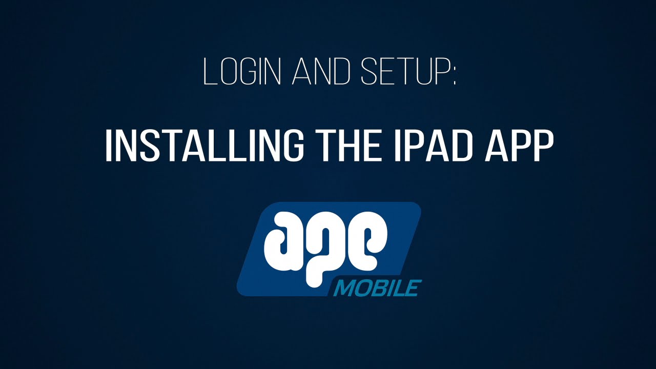 Login & Setup: iPad App - YouTube