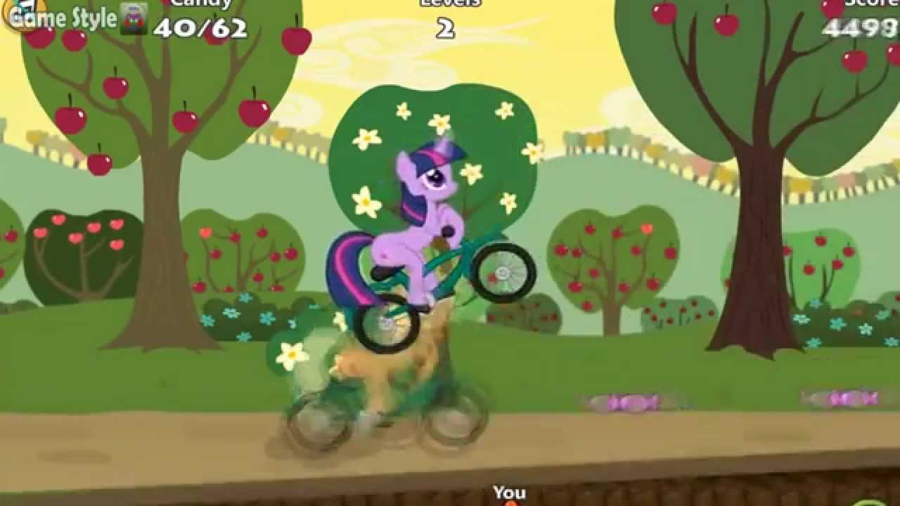 Little Pony Bike Racing мой маленький пони гонки на велосипеде, игра ...