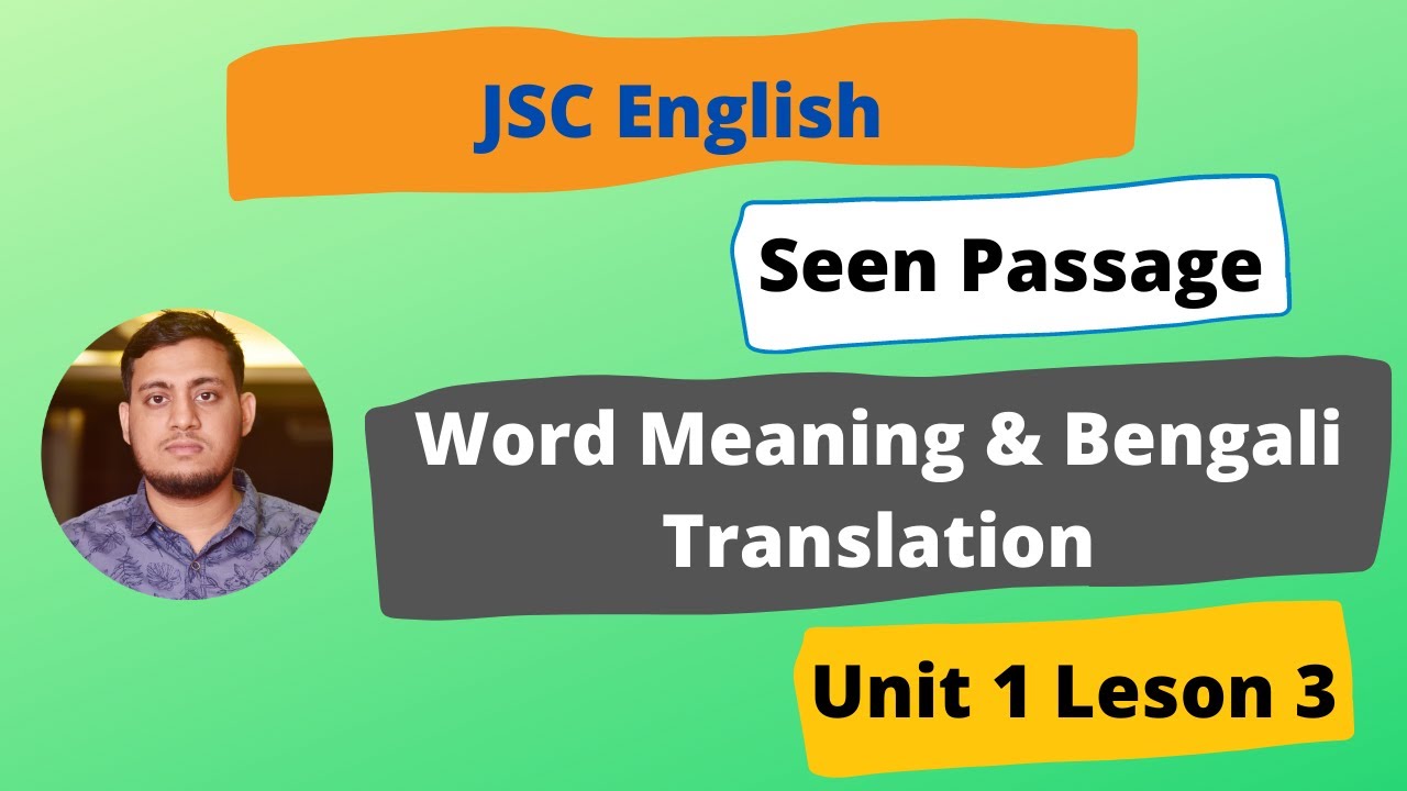 unit 1 Lesson 3 - all word meaning & Translation RAZAN SIR class 8 ...