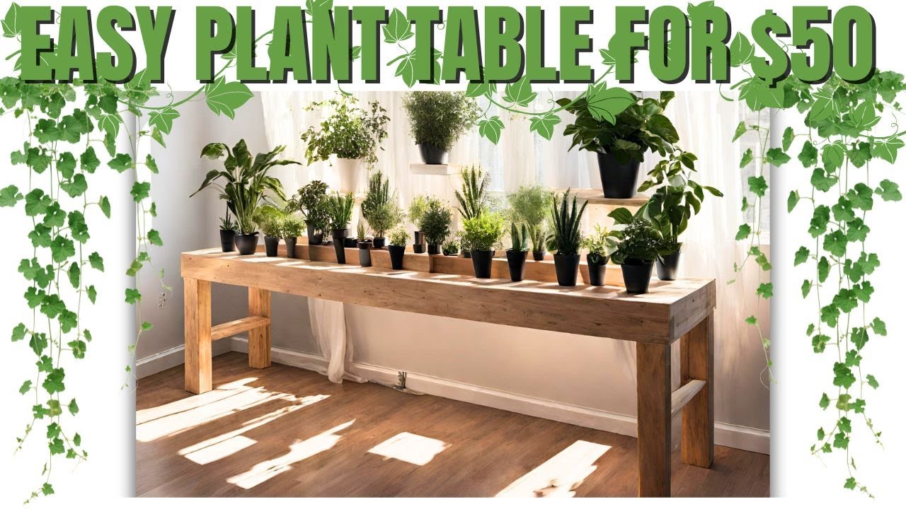 Building a simple and easy Plant table for $50. How to build a simple ...