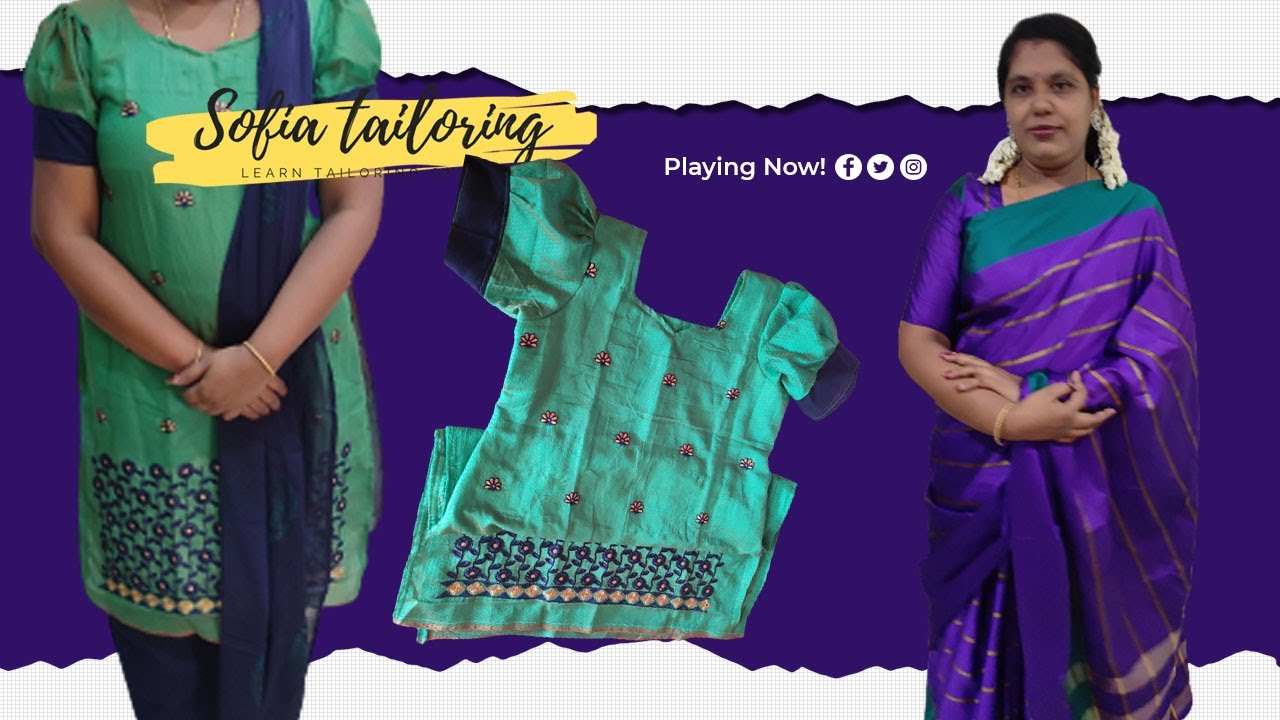38 Inch Simple Chudithar Stitching | Sofia Tailoring - YouTube